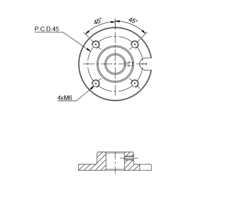 【機械部品図面】図面の寸法に書かれているPCD(P.C.D.)とは | モノキソ│機械加工＆ものづくりの基礎知識